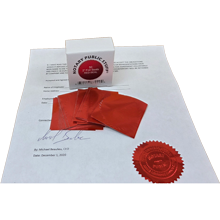 Notary Public Stuff® Red Seals, Box of 50